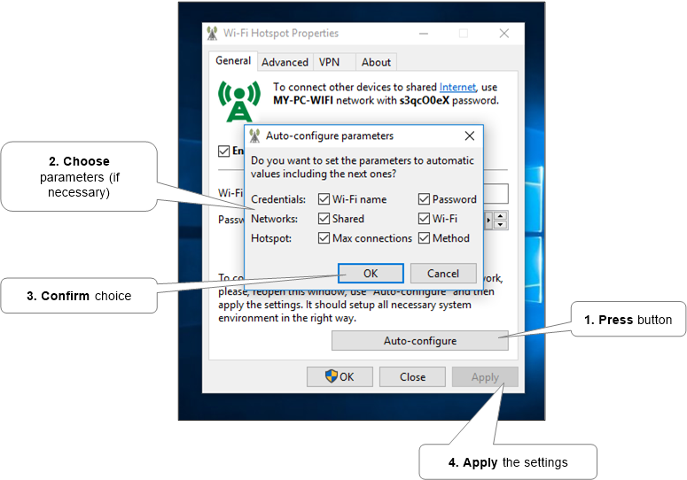 Auto-configure - Wi-Fi Hotspot for Windows - Seraphinite Solutions