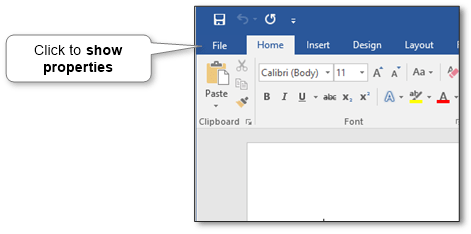 How to view and change Microsoft Word document properties
