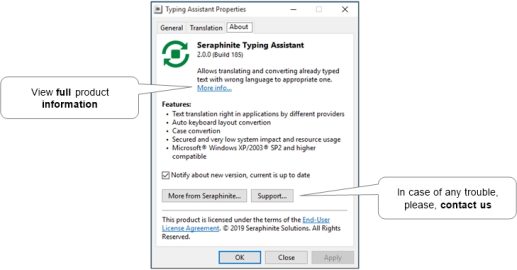 Typing Assistant for Windows - Seraphinite Solutions